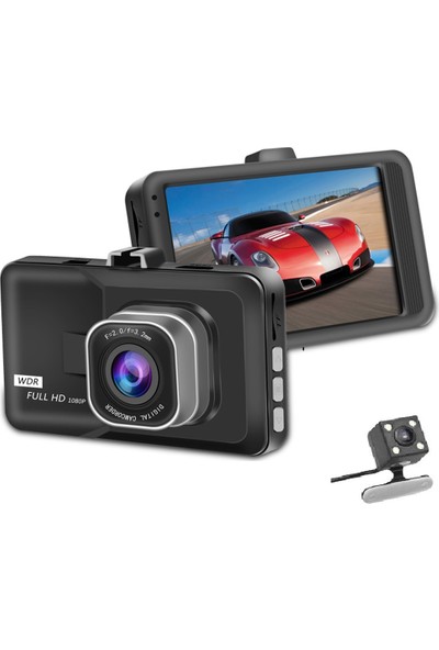 Solaner Sl112 Fullhd 1080 Çift Kamera Araç İçi Güvenlik Kamerası Solaner Sl112 Fullhd 1080 Çift Kamera Araç İçi Güvenlik Kamerası