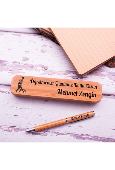 7/24 Hediye Öğretmene Hediye - Ahşap Kutulu Kalem Seti 7/24 Hediye Öğretmene Hediye - Ahşap Kutulu Kalem Seti