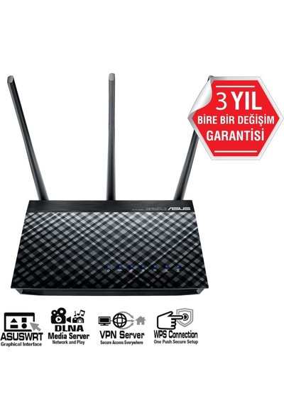 Asus DSL-AC750 DualBand Dlna Vpn ADSL VDSL-Fiber Modem Router Asus DSL-AC750 DualBand Dlna Vpn ADSL VDSL-Fiber Modem Router
