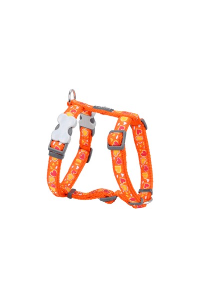 Reddingo Breezy Love Desenli Turuncu Göğüs Tasması