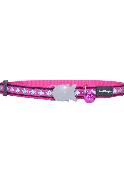 Reddingo Fosforlu Balık Desenli Pembe Kedi Boyun Tasması 12 Mm Reddingo Fosforlu Balık Desenli Pembe Kedi Boyun Tasması 12 Mm