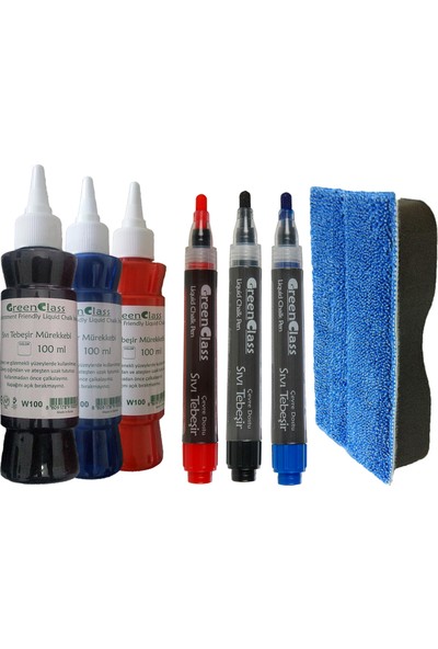 Green Class Süper Üçlü Sıvı Tebeşir Seti