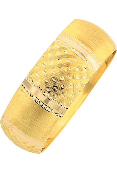 Bilezikhane 14 Ayar Altın Şarnelli Mega Bilezik 18 Gram