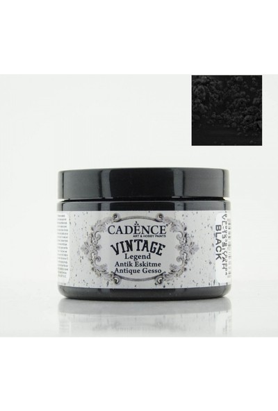 Cadence Siyah - Vintage Legend Eskitme Boya 150 ml