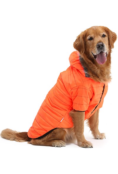 Dogi Dog Büyük Irk Neon Oranj Puf Köpek Montu