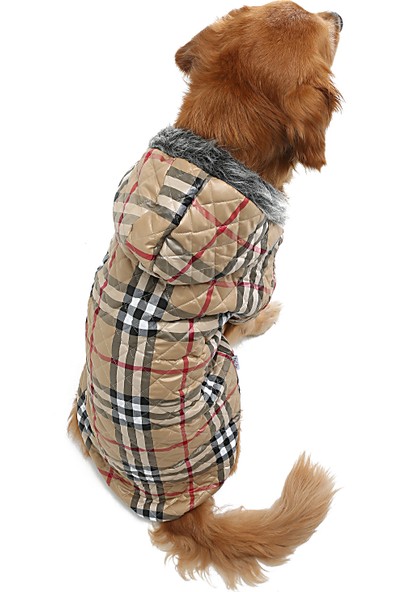 Dogi & Dog Ekoseli Puf Köpek Montu