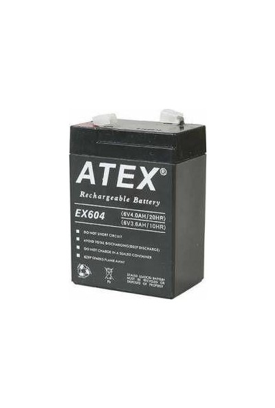 Atex 6V 4Ah Kuru Isıldak Akusu Atex 6V 4Ah Kuru Isıldak Akusu