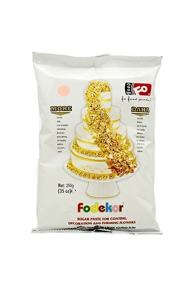 Fo Ten Rengi Kaplama Dekor ve Çiçek Yapımı İçin Şeker Hamuru 250 gr Fo Ten Rengi Kaplama Dekor ve Çiçek Yapımı İçin Şeker Hamuru 250 gr