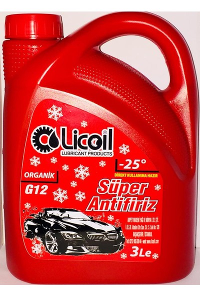 Licoil Organik Kırmızı Antifriz 3 Lt (-25 Derece) Licoil Organik Kırmızı Antifriz 3 Lt (-25 Derece)