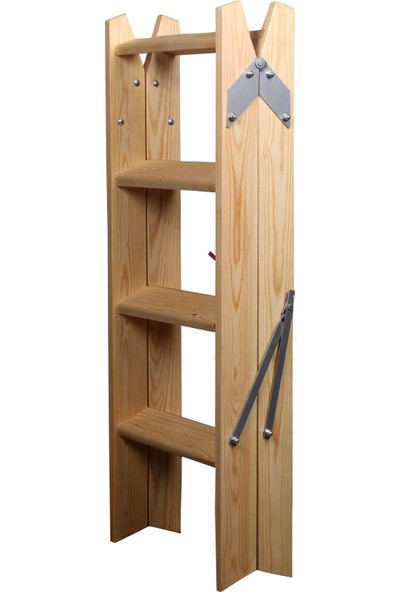 Ahşap A tipi çift taraflı kullanım 4 Basamaklı Merdiven 100x40 Cm Ahşap A tipi çift taraflı kullanım 4 Basamaklı Merdiven 100x40 Cm