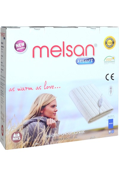 Melsan Smart Yıkanabilir Tek Kişilik Elektrikli Battaniye MS201-01