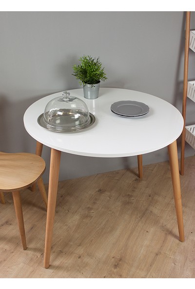 Yuvarlak Masa Beyaz
