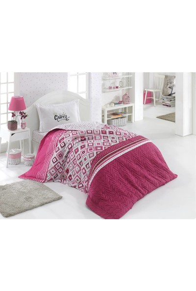 Clasy Capitoneli Little Queen V2 Pembe Tek Kişilik Dört Mevsim Set Clasy Capitoneli Little Queen V2 Pembe Tek Kişilik Dört Mevsim Set