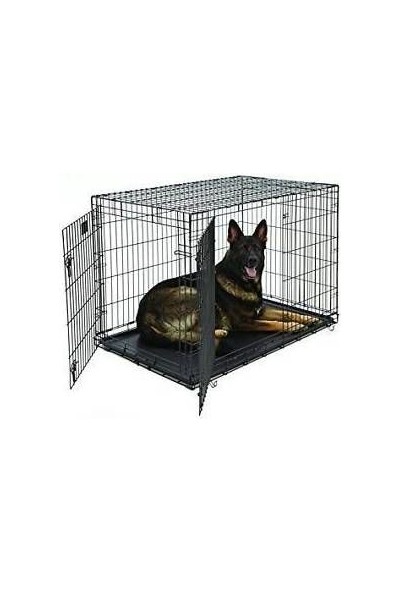 Can Katlanır Tel Köpek Kafesi 107 x 71 x 76 cm