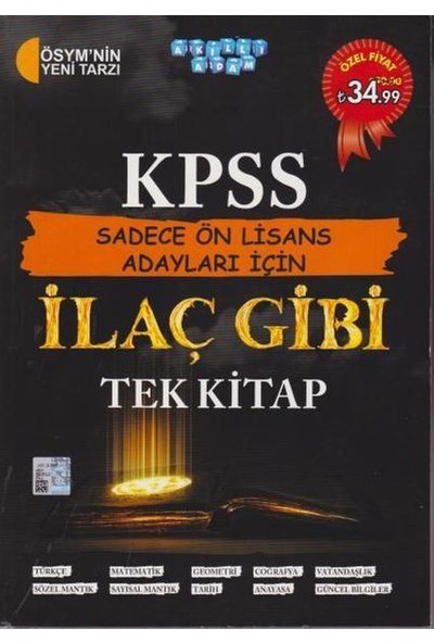 Akıllı Adam Kpss Sadece Ön Lisans Adayları İçin İlaç Gibi Tek Kitap Akıllı Adam Kpss Sadece Ön Lisans Adayları İçin İlaç Gibi Tek Kitap