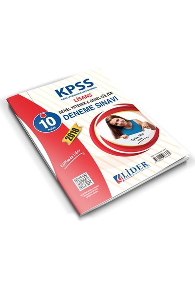 Lider 2018 Kpss Gy Gk Lisans 10'Lu Deneme Sınavı