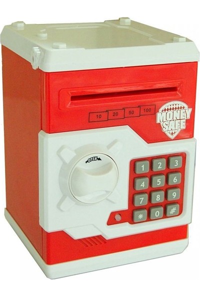 Bircan Elektronik Şifreli Kasa Kumbara - Kırmızı Bircan Elektronik Şifreli Kasa Kumbara - Kırmızı