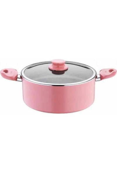Cem Dynamic Stone Derin Tencere 24 cm Pembe Cem Dynamic Stone Derin Tencere 24 cm Pembe
