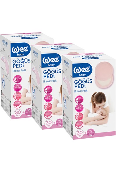 Wee Baby Göğüs Pedi 120 Adet (3 Kutu)