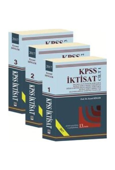 Kpss İktisat 2017 3 Cilt Takım Zeynel Dinler