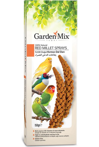 Garden Mix Platin Kırmızı Dal Darı 150 Gr