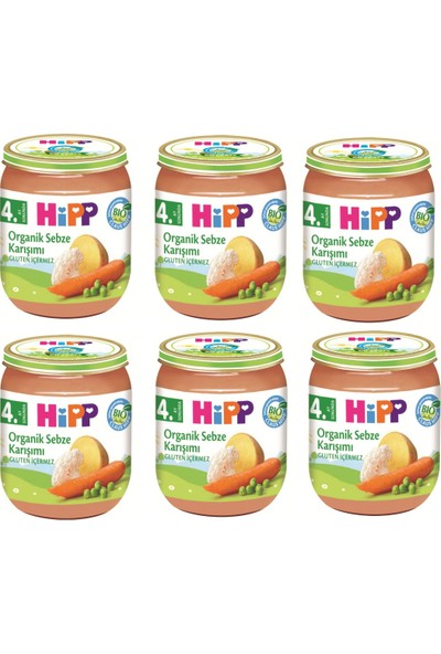 HiPP Organik Sebze Karişimi Kavanoz 125 gr. 6 Adet