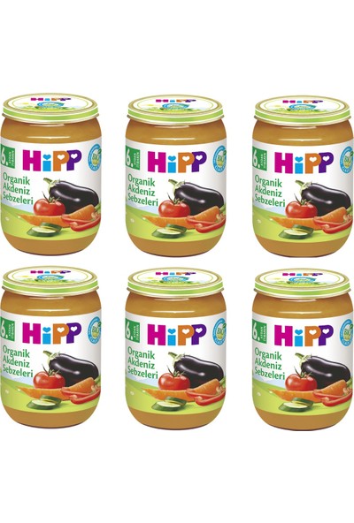 HiPP Organik Akdeniz Sebzeleri Kavanoz 190 gr. 6 Adet