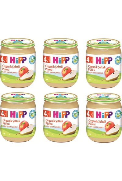 HiPP Organik Şeftali Püresi 125 gr. 6 Adet