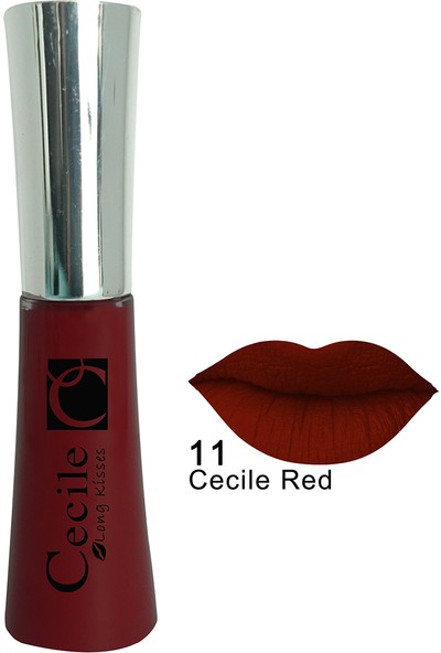 Cecile Kalıcı Mat Ruj / Long Kisses Lipgloss 11