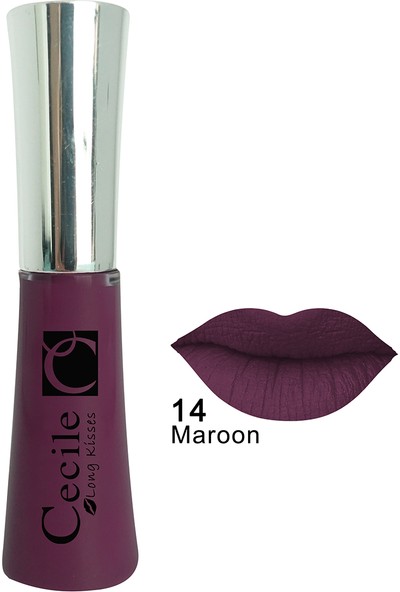 Cecile Kalıcı Mat Ruj / Long Kisses Lipgloss 14