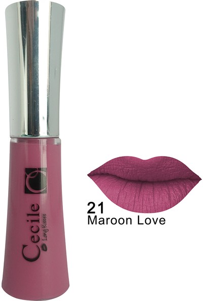 Cecile Kalıcı Mat Ruj / Long Kisses Lipgloss 21