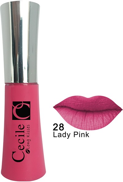 Cecile Kalıcı Mat Ruj / Long Kisses Lipgloss 28 Cecile Kalıcı Mat Ruj / Long Kisses Lipgloss 28