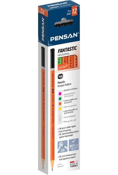 Pensan Fantastik Mercanlı Kurşun Kalem 12'Li Askılı Pensan Fantastik Mercanlı Kurşun Kalem 12'Li Askılı