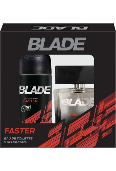 Blade Faster EDT Erkek Parfüm 100 ml & Deodorant 150 ml Blade Faster EDT Erkek Parfüm 100 ml & Deodorant 150 ml