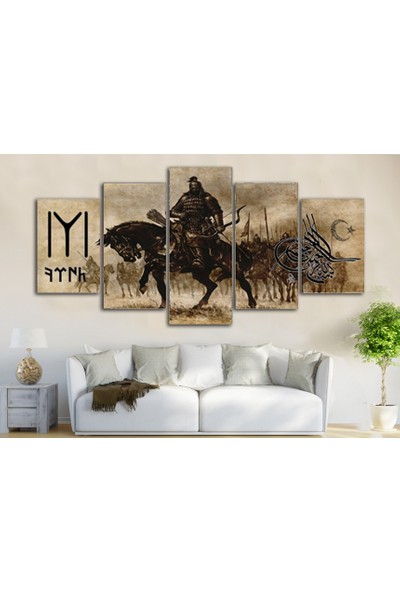 Dekorme Kayı Boyu Kanvas Tablo