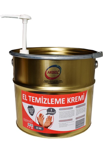 Akbel Kimya Endüstriyel El Temizleme Kremi 10 Kg. (Pompa Aparatlı)