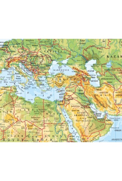 Dünya Fiziki 100X140Cm