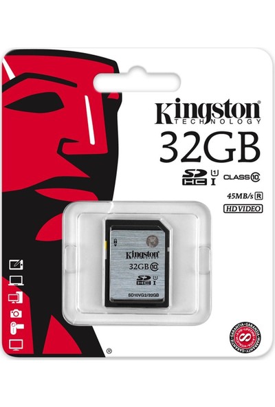 Kingston 32GB Class10 UHS-I SDHC Hafıza Kartı (45MB/s) SD10VG2/32GB Kingston 32GB Class10 UHS-I SDHC Hafıza Kartı (45MB/s) SD10VG2/32GB