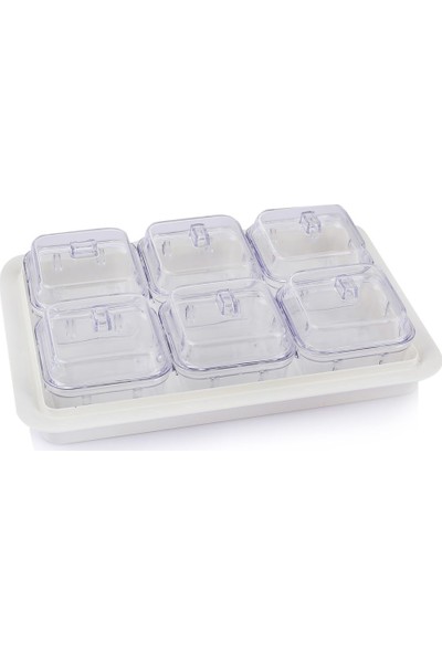 EW's Kitchenware Kitchenware Akrilik 6Lı Kapaklı Kahvaltılık Soft Beyaz EW's Kitchenware Kitchenware Akrilik 6Lı Kapaklı Kahvaltılık Soft Beyaz