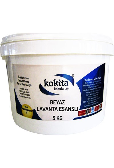 Kokita Beyaz Kokulu Taş Tozu Lavanta Esanslı 5 kg