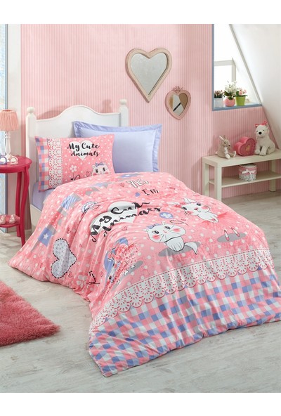 Cotton Box Genç Nevresim Takımı - Animals Pembe Cotton Box Genç Nevresim Takımı - Animals Pembe