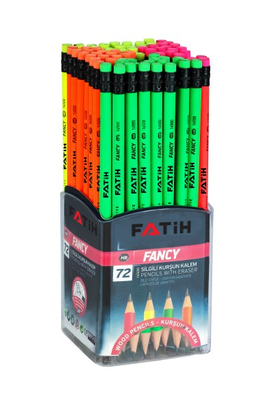 Fatih Fancy Yuvarlak Silgili Kurşunkalem 72'Li Fatih Fancy Yuvarlak Silgili Kurşunkalem 72'Li