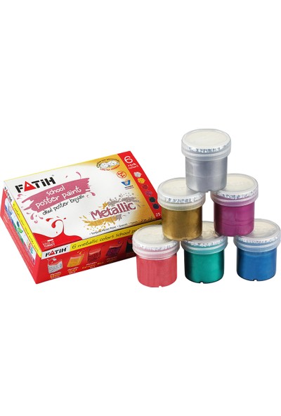 Fatih Guaj Boyası Metalik 6 Renk (6*25=150Ml)