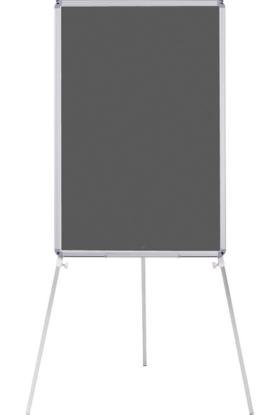 Penguen 60 Cm X 90 Cm Teleskopik Ayaklı Gri Kumaşlı Pano