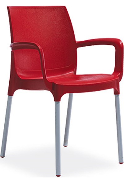 Novussi Sunset Model Sandalye 6 Adet (Kırmızı Renk) Novussi Sunset Model Sandalye 6 Adet (Kırmızı Renk)