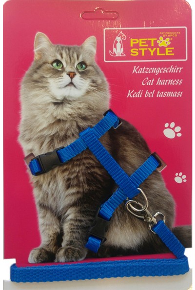 Pet Style Kedi Göğüs Tasması Mavi