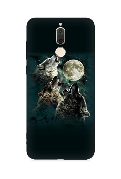 Teknomeg Huawei Mate 10 Lite 3 Kurt Ve Ay Desenli Silikon Kılıf Teknomeg Huawei Mate 10 Lite 3 Kurt Ve Ay Desenli Silikon Kılıf