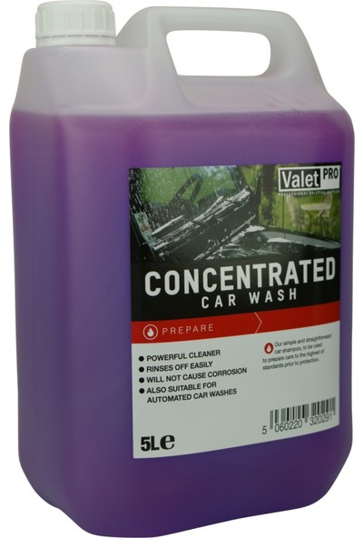Valet Pro Concentrated Car Wash - Konsantre Ph Nötr Yıkama Şampuanı 5lt Valet Pro Concentrated Car Wash - Konsantre Ph Nötr Yıkama Şampuanı 5lt
