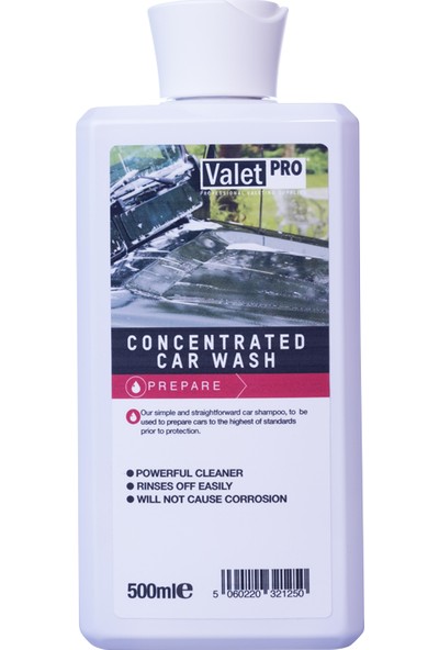 Valet Pro Concentrated Car Wash - Konsantre Ph Nötr Yıkama Şampuanı 500ml Valet Pro Concentrated Car Wash - Konsantre Ph Nötr Yıkama Şampuanı 500ml