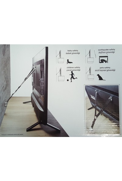 Safe+ LCD LED TV Güvenlik Kayışı Safe+ LCD LED TV Güvenlik Kayışı